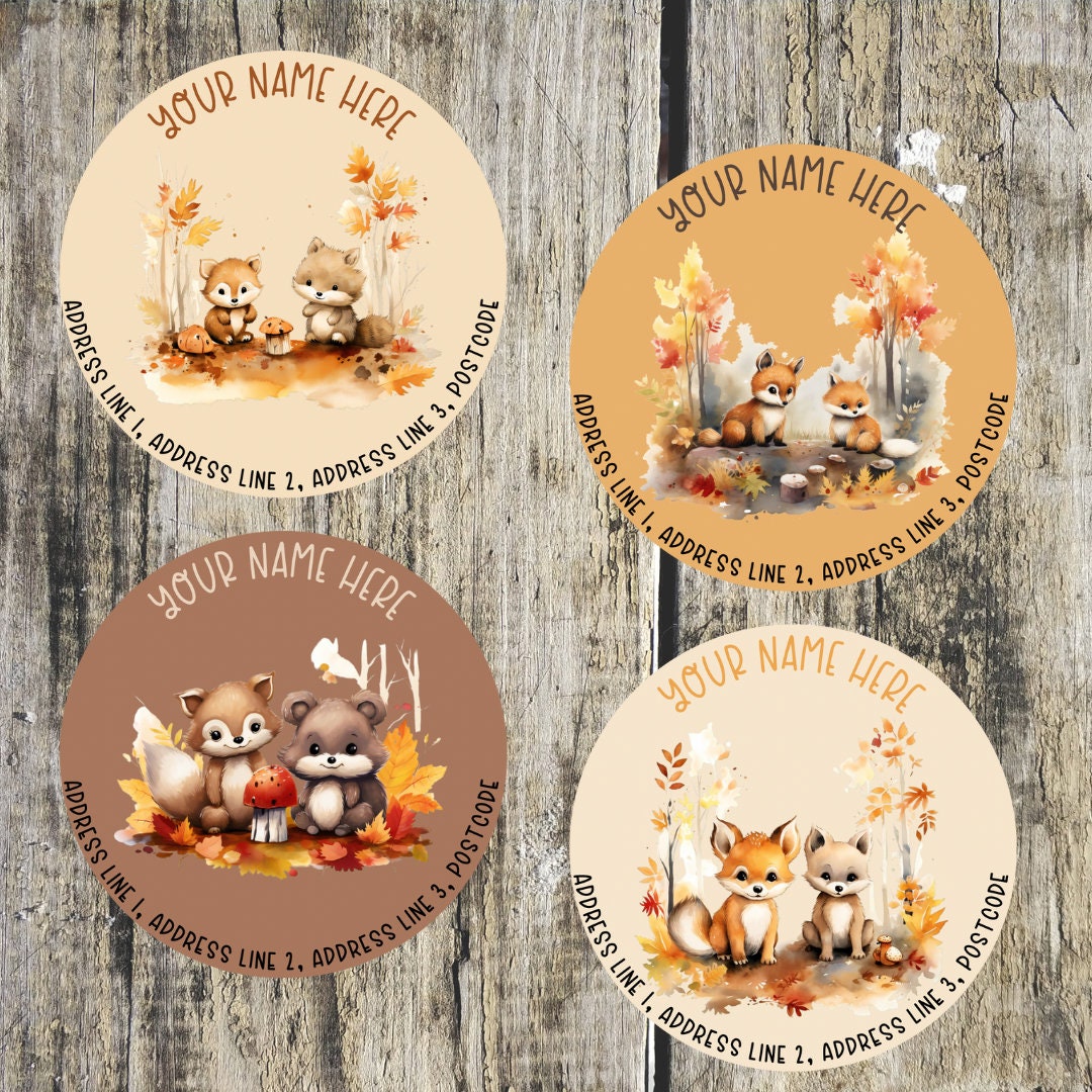 Woodland Animal Address Labels Mixed Sheet - Etsy