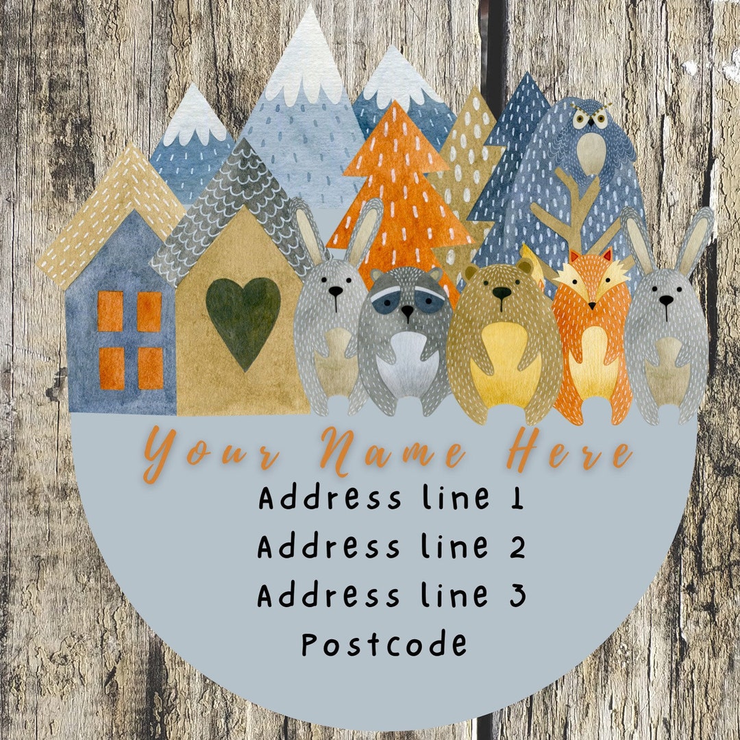 Forest Animals Address Labels - Etsy