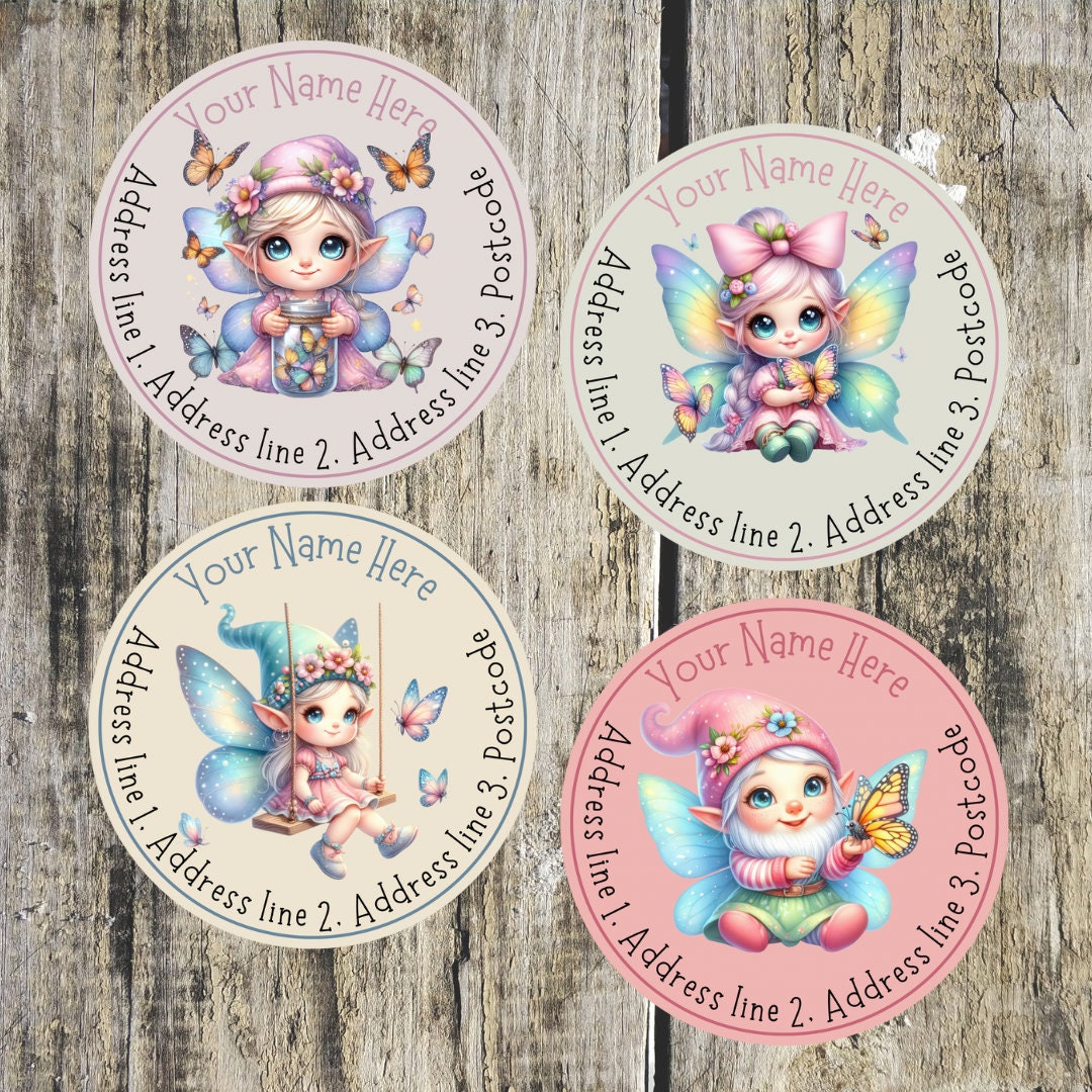 Butterfly Gnome Address Labels - Etsy