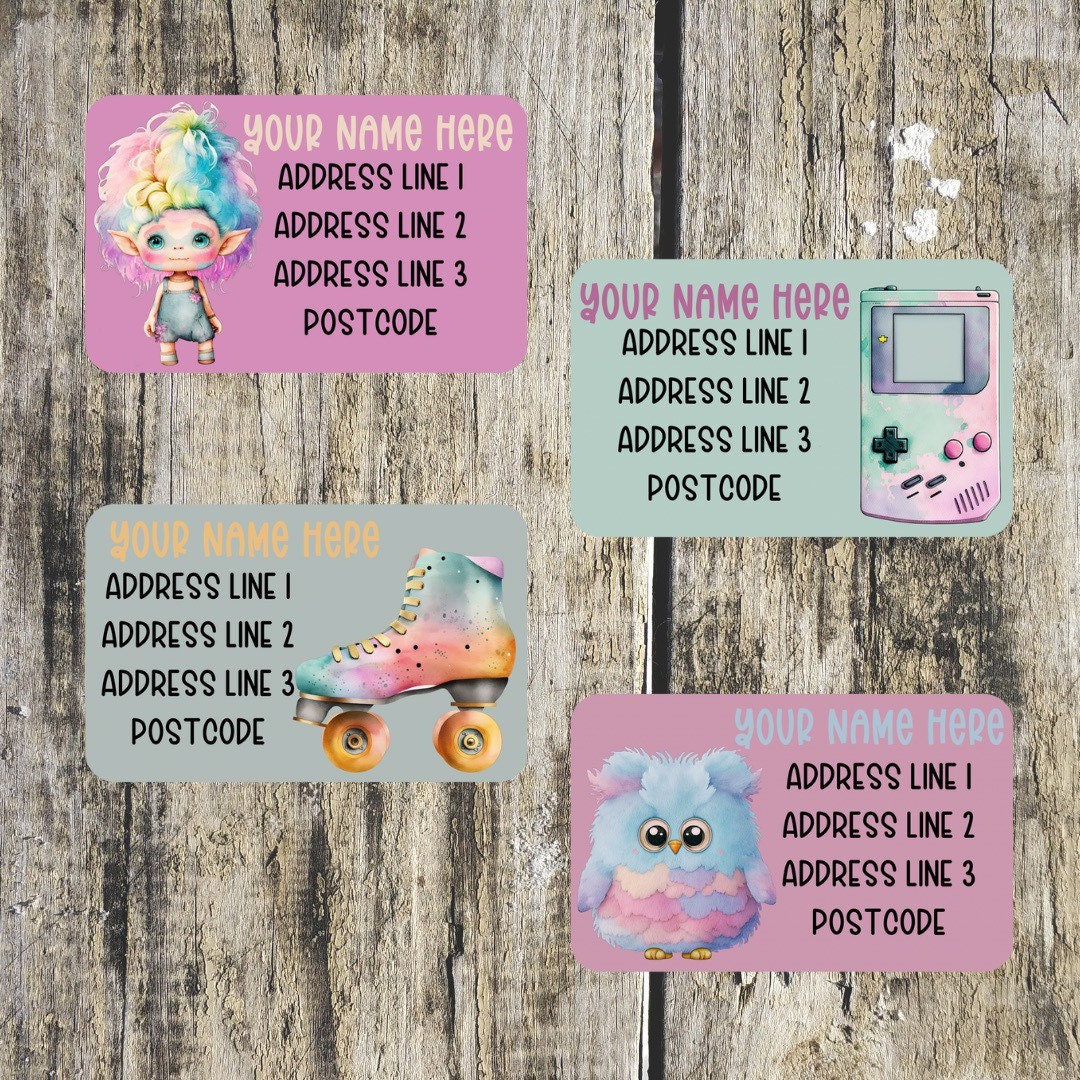 90s Nostalgia Address Labels Mixed Sheet - Etsy