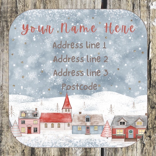 Christmas Address Label Holiday Address Label Return Address - Etsy
