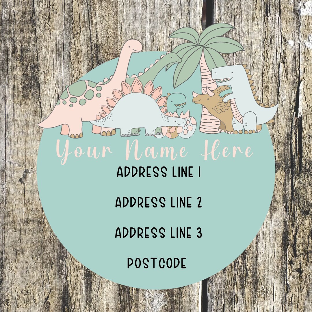 Dinosaur Address Labels - Etsy