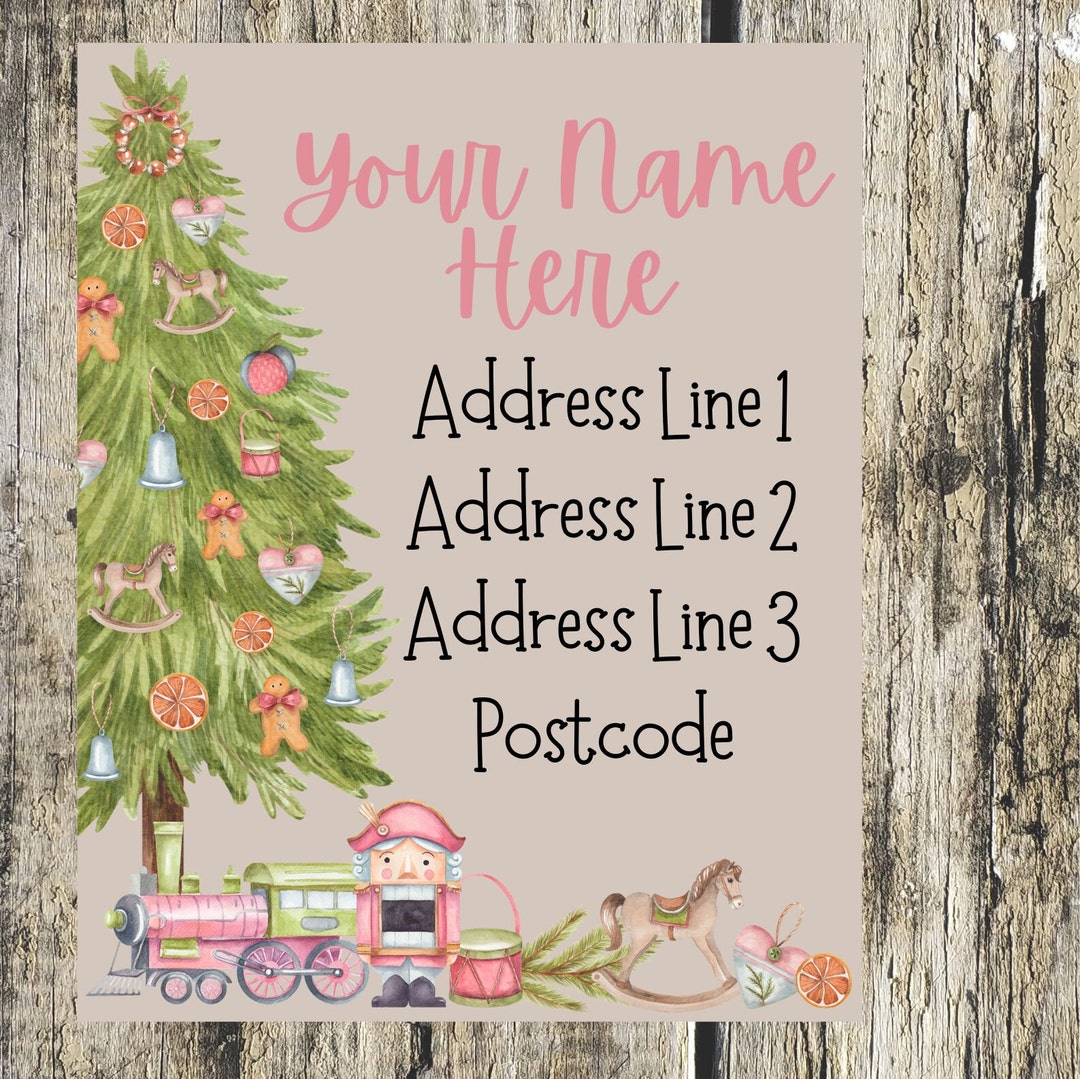 Christmas Tree Address Labels - Etsy UK