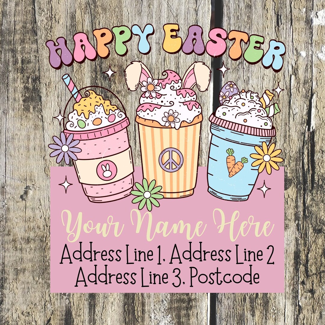 Happy Easter Address Labels - Etsy