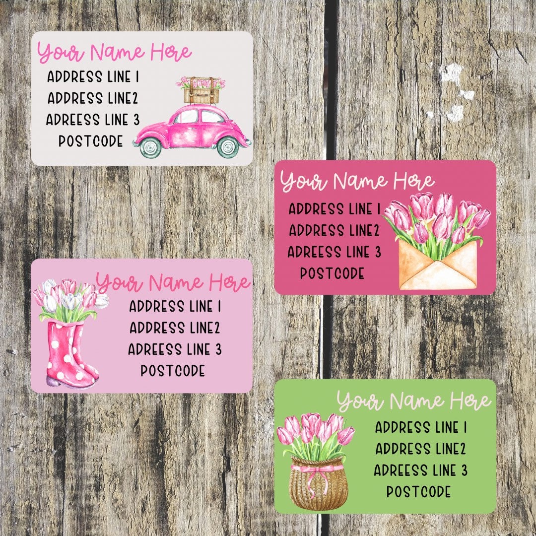 Mini Spring Address Labels Mixed Sheet - Etsy UK