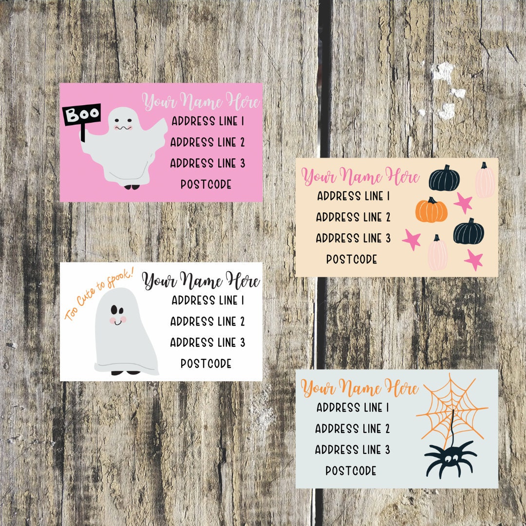 Mini Boo Address Labels Mixed Sheet - Etsy