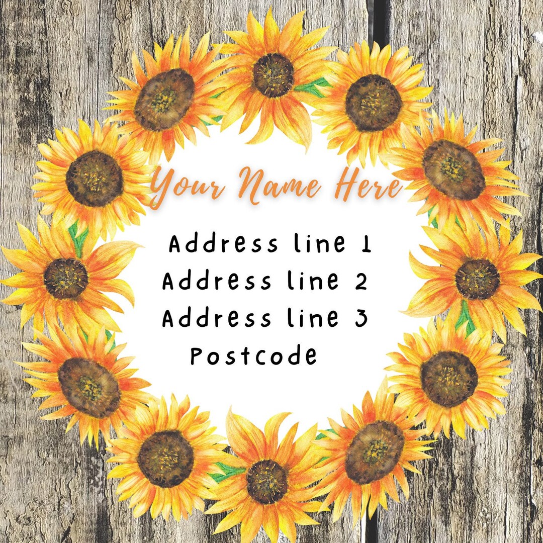 Sunflower Address Labels - Etsy
