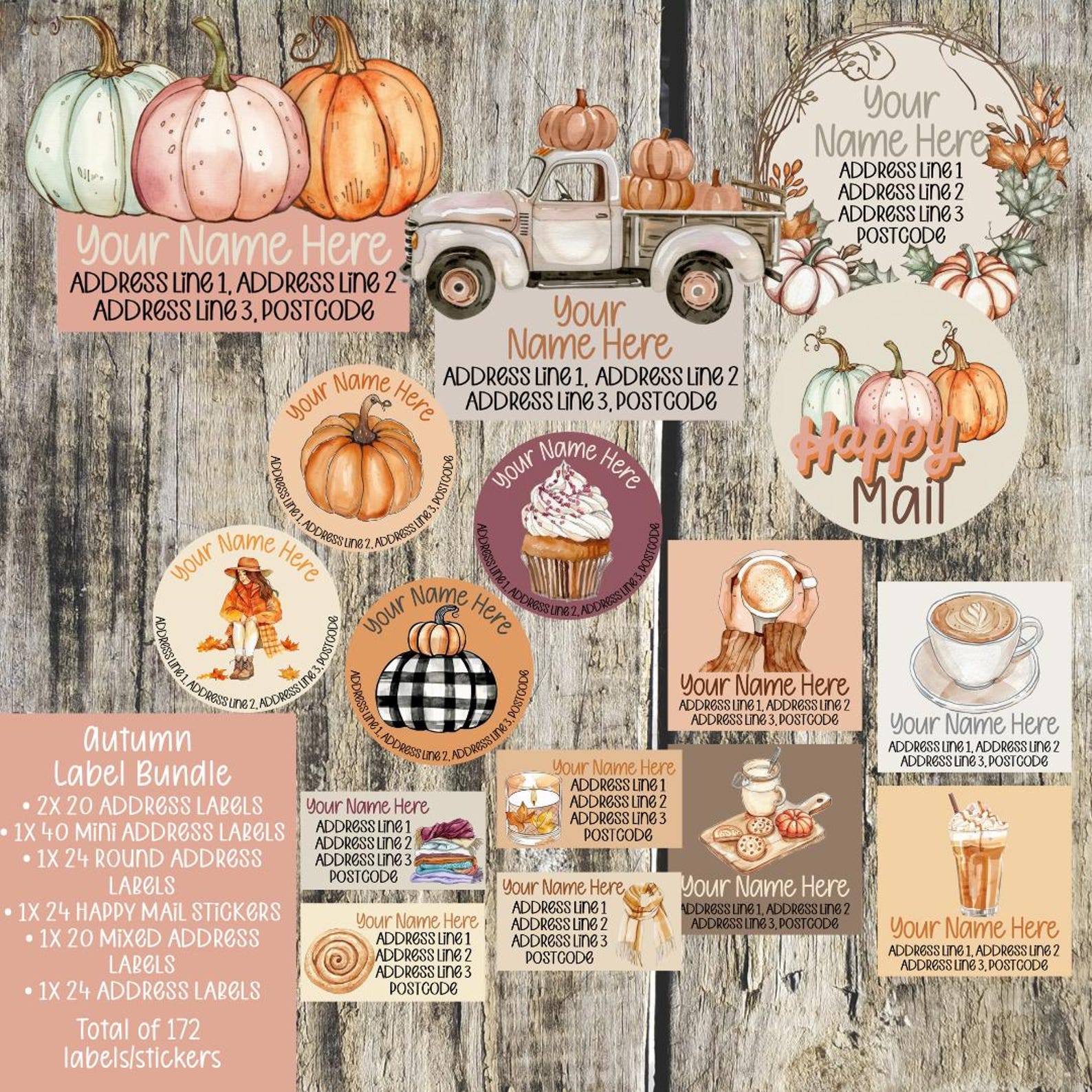 Autumn Snail Mail Bundle - Etsy