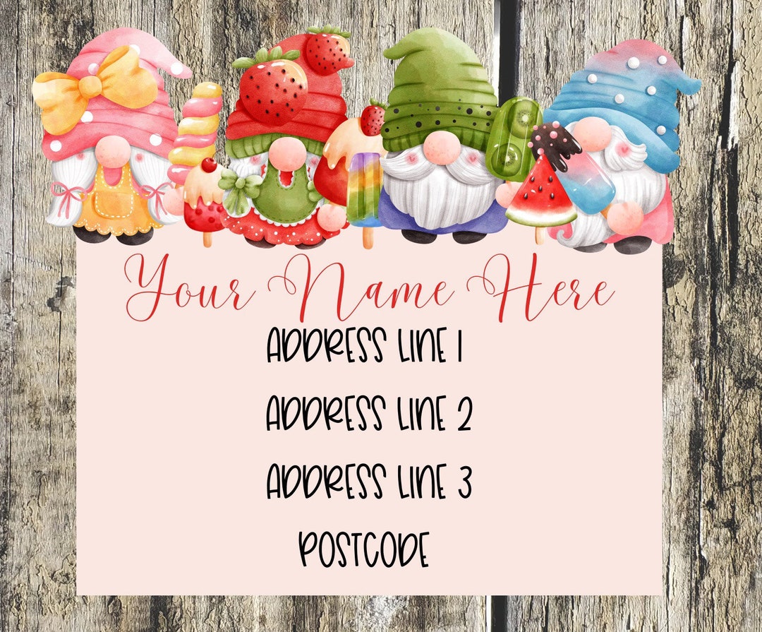Summer Gnome Address Labels - Etsy