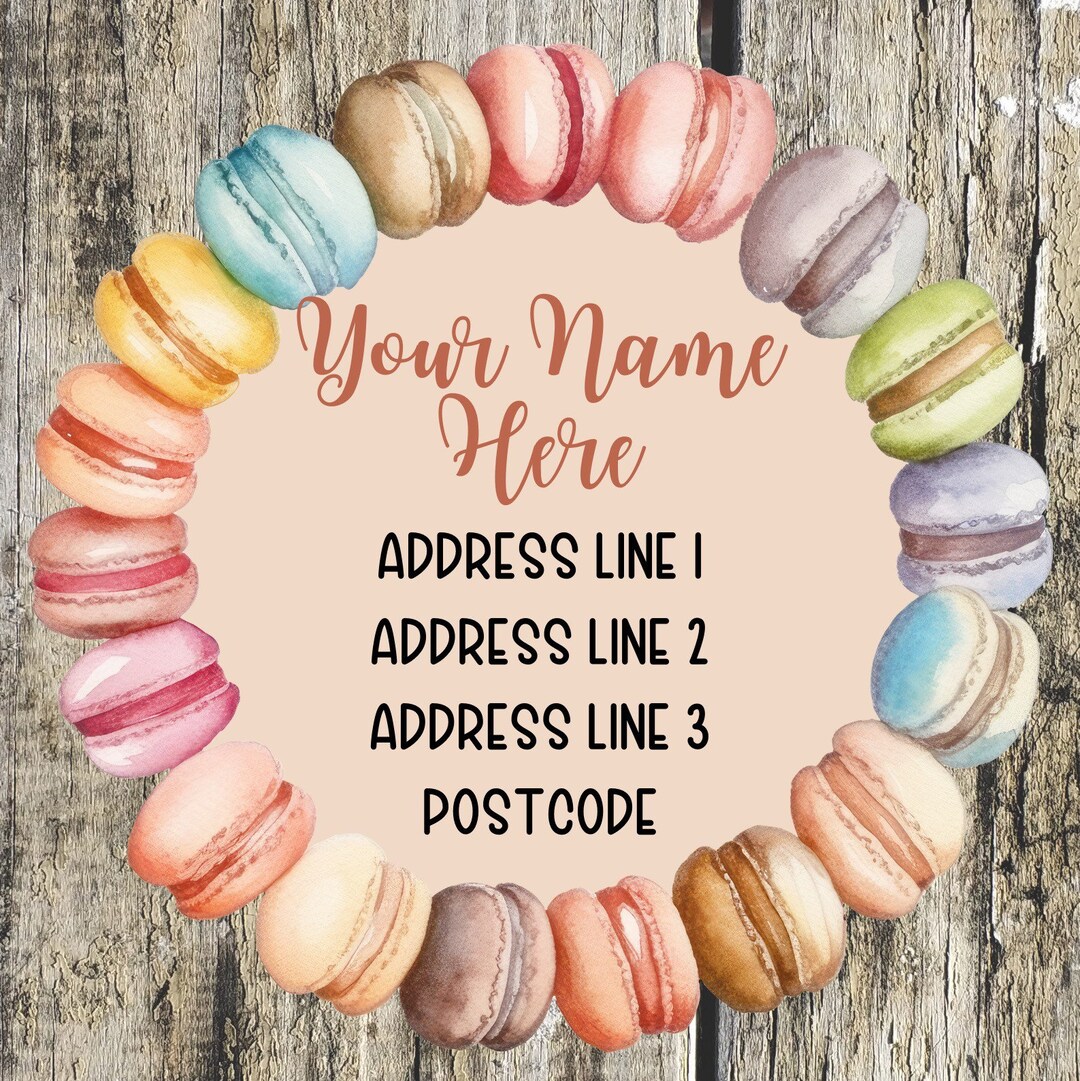 Macarons Address Labels - Etsy