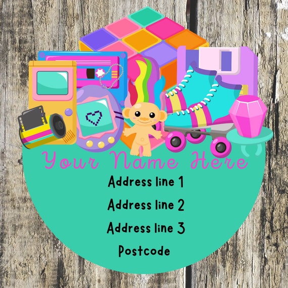 90s Retro Address Labels | Etsy