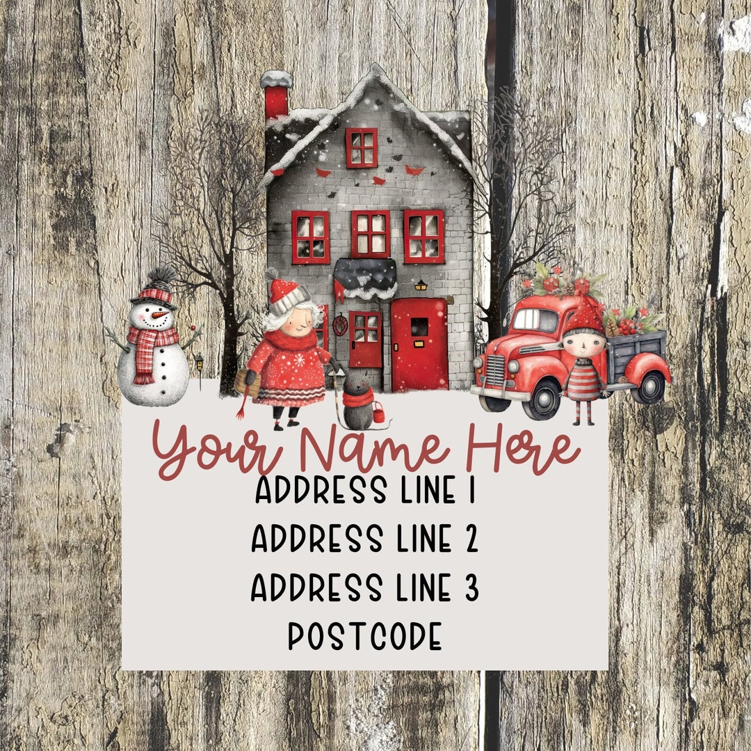 Grandma Winter Address Labels - Etsy