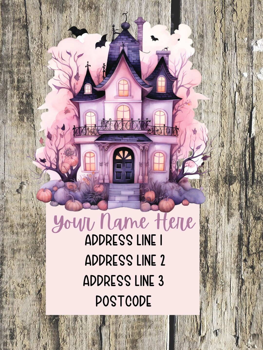 Haunted House Address Labels - Etsy