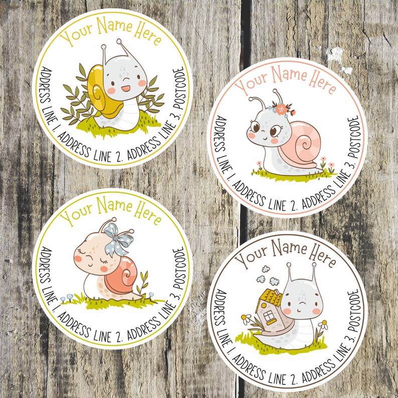 Snail Address Labels - Etsy