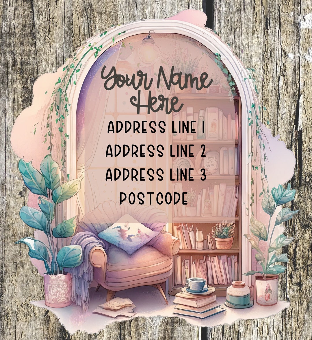 Book Nook Address Labels - Etsy