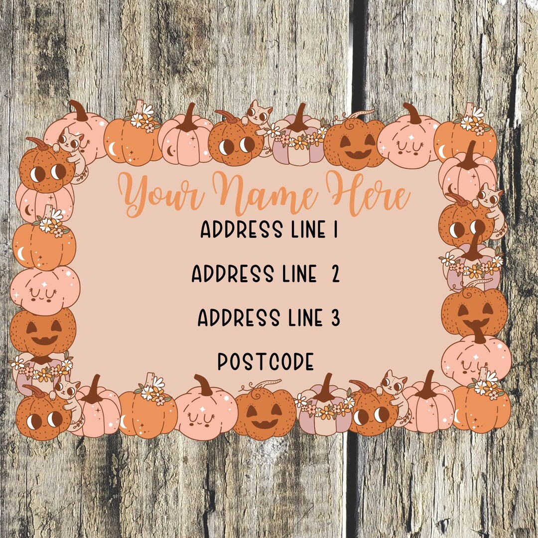 Pretty Pumpkin Address Labels - Etsy