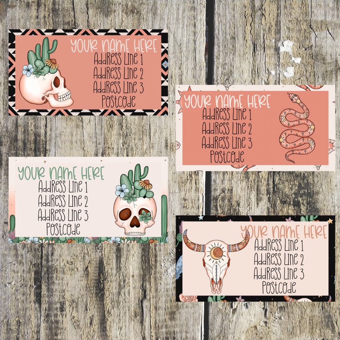Boho Desert Address Labels Mixed Sheet - Etsy