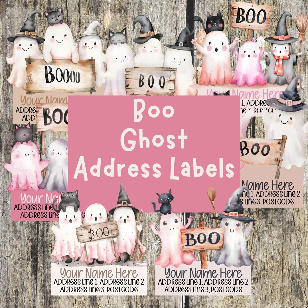 Boo Ghost Address Labels - Etsy