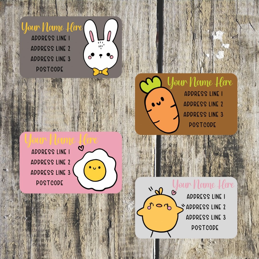 Mini Easter Address Labels Mixed Sheet - Etsy