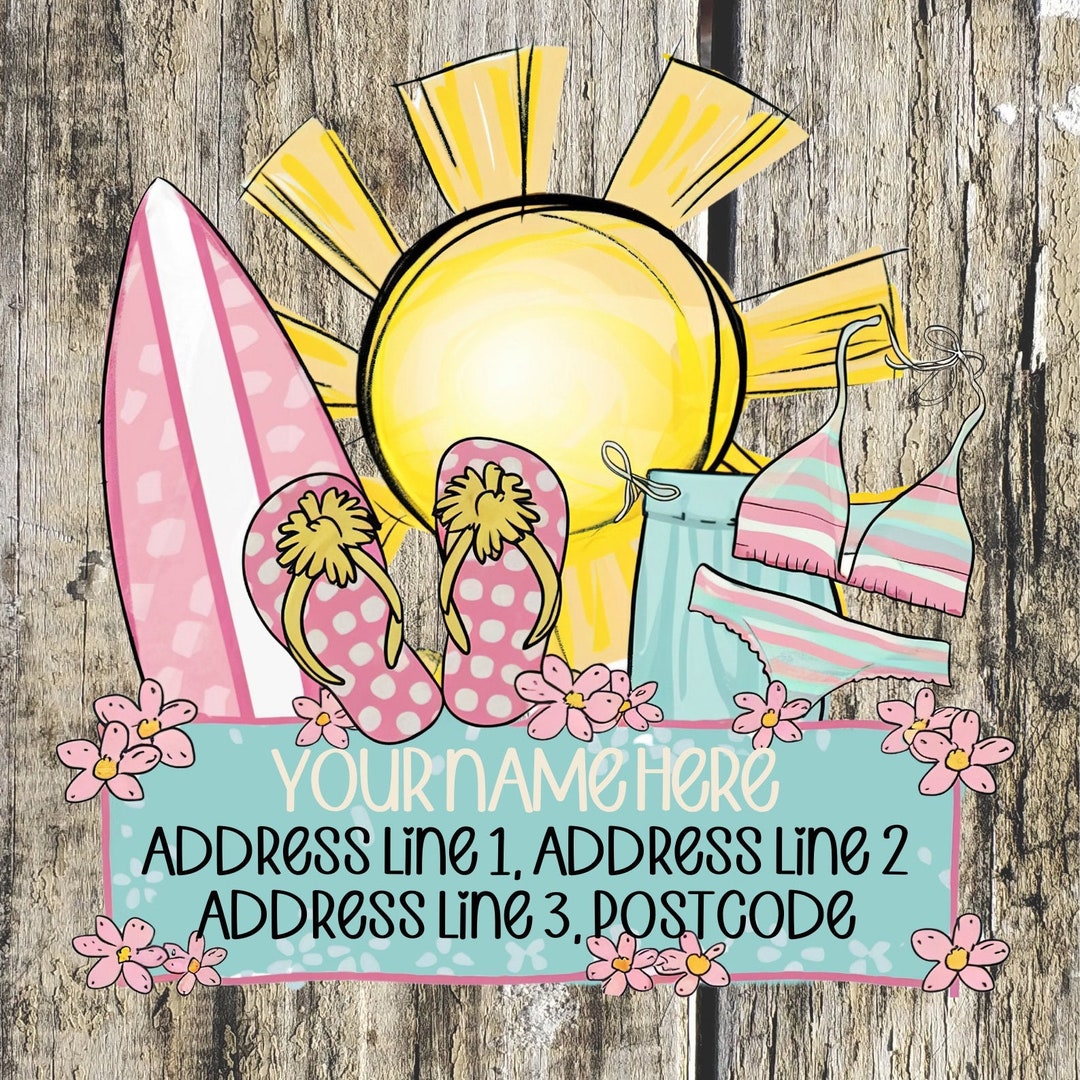 Sunny Beach Address Labels - Etsy