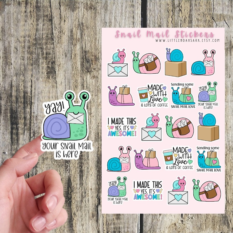 Snail Mail Sticker - Etsy