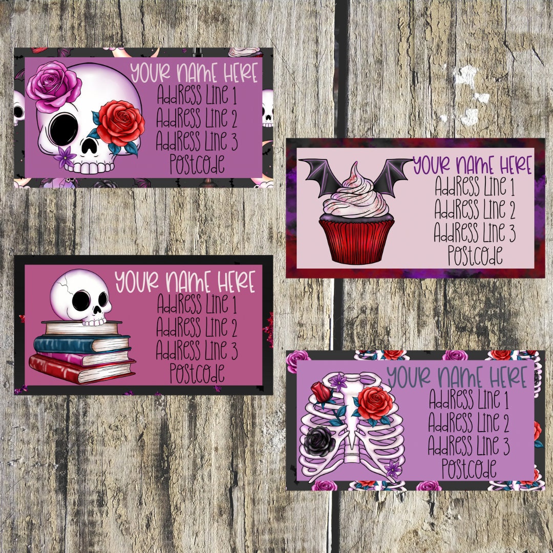 Gothic Address Labels Mixed Sheet - Etsy