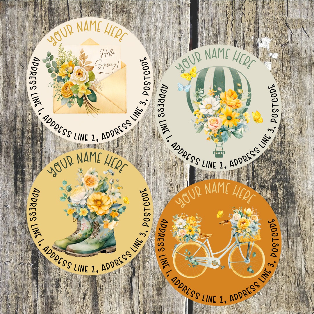 Round Spring Address Labels Mixed Sheet - Etsy