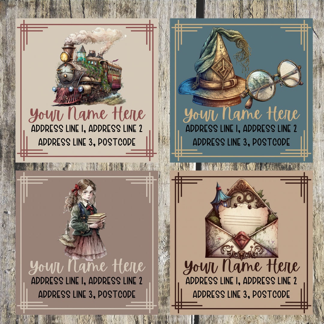 Wizard Address Labels - Etsy