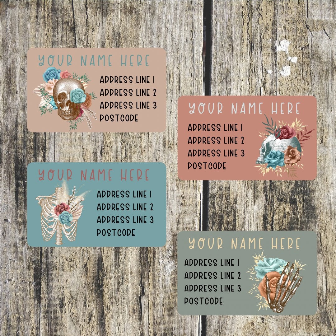 Gothic Address Labels Mixed Sheet - Etsy