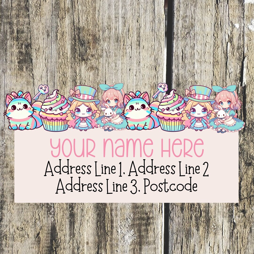 Kawaii Alice Address Labels - Etsy