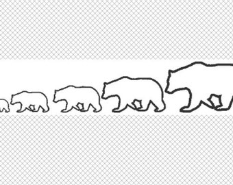 Black bear outline | Etsy