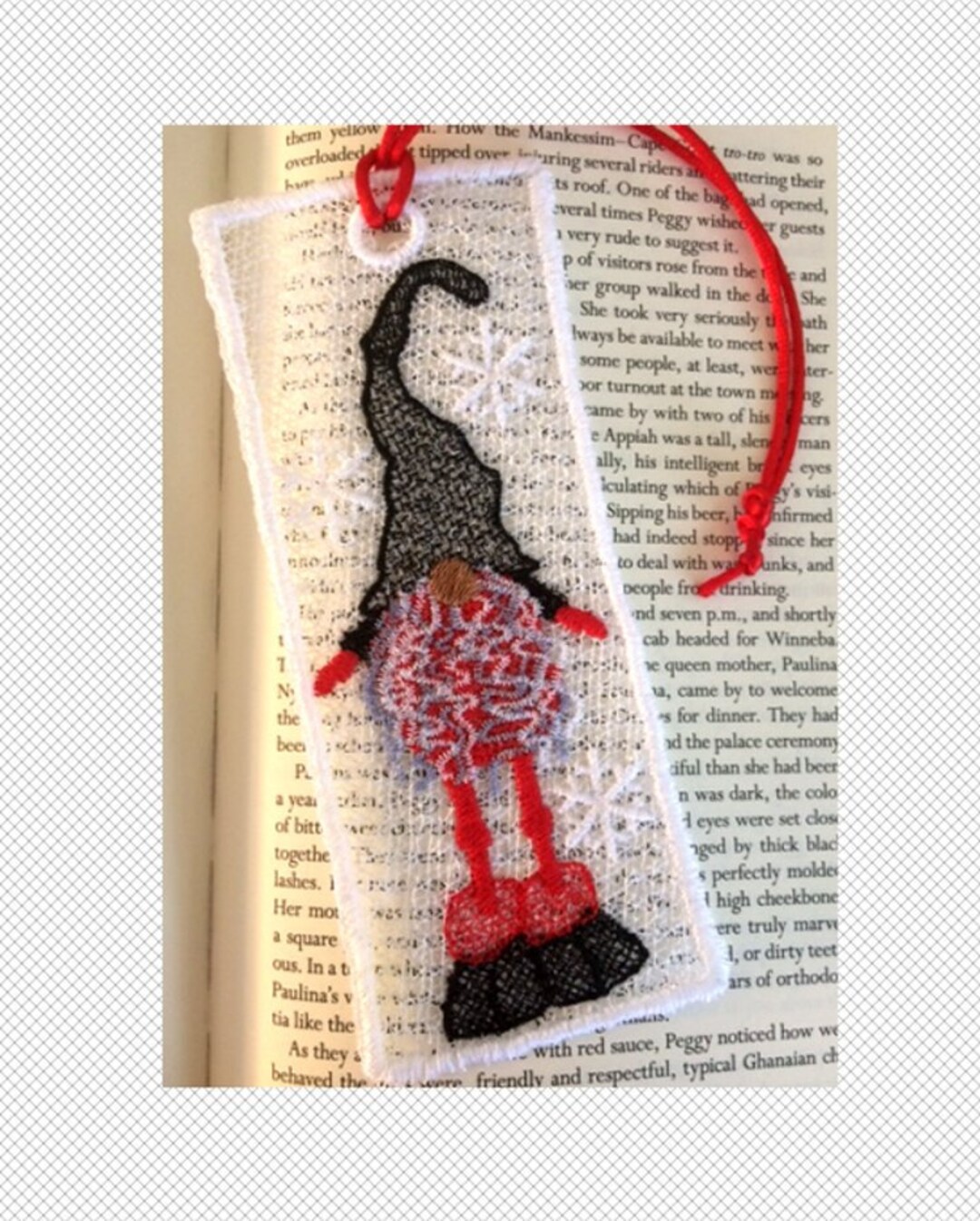 FSL Bookmark Swedish Tomte - Book Lovers Gift - FSL - Embroidery Design ...