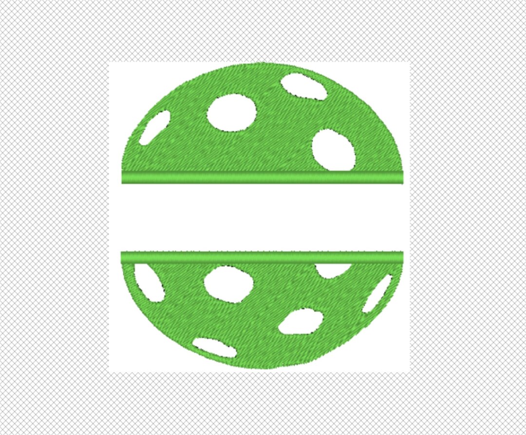 SPLIT Pickleball Embroidery Design -1 4inch Size, 2 Designs, Multiple ...