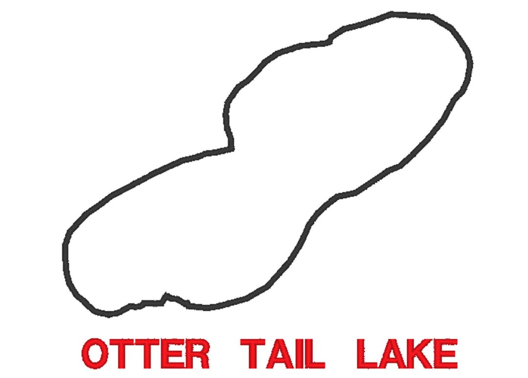 Z Otter Tail Lake Minnesota - Lake Map - 2 Sizes - Multiple Formats - Etsy