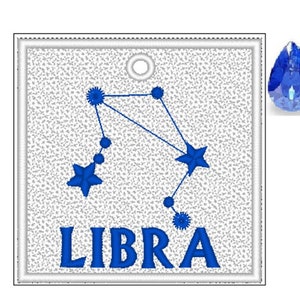 Libra Zodiac FSL Bookmark - Book Lovers Gift - FSL - Embroidery Design ...