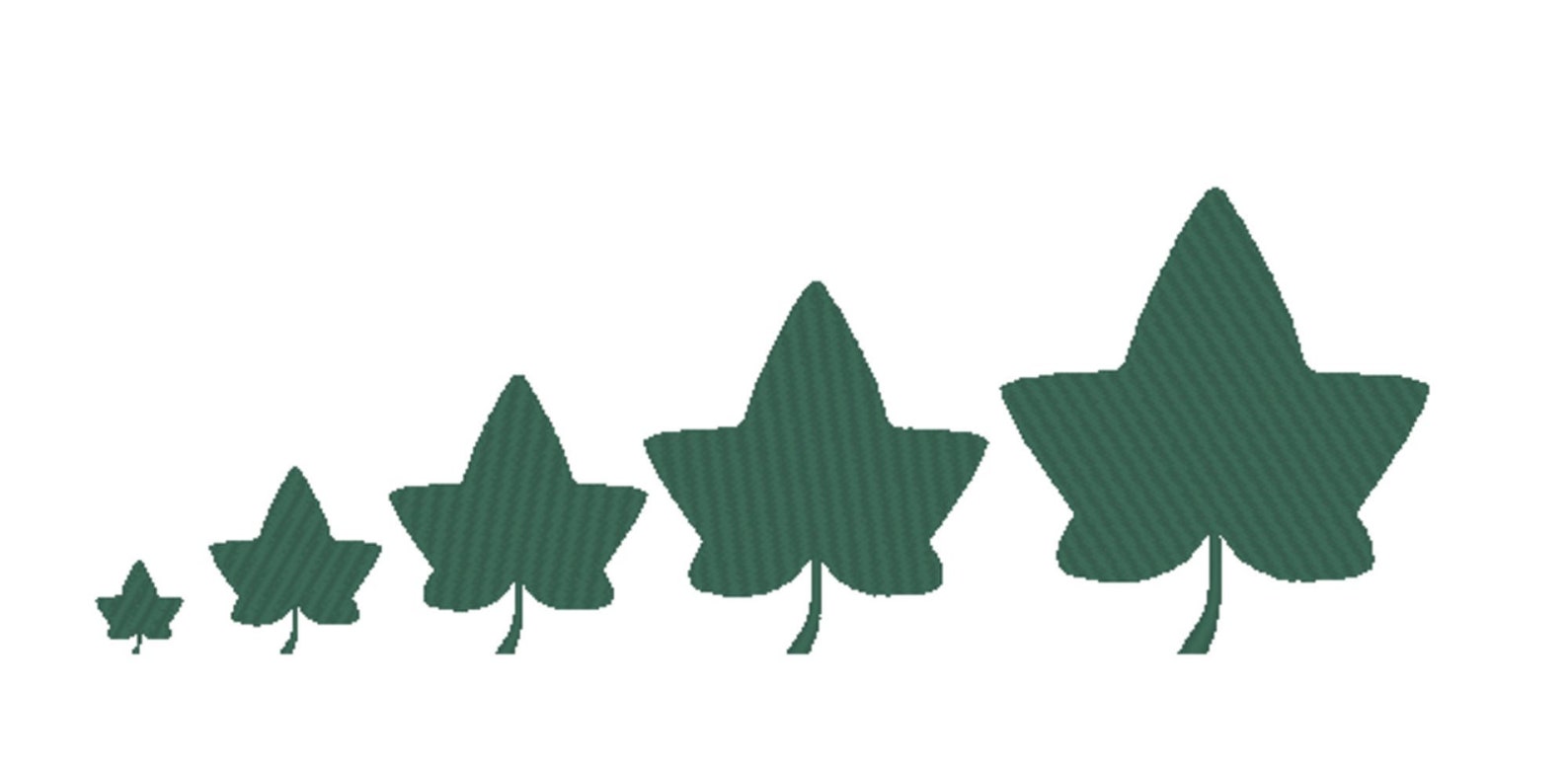 Ivy Leaf Embroidery Design File - Multiple Formats - One Color Design ...