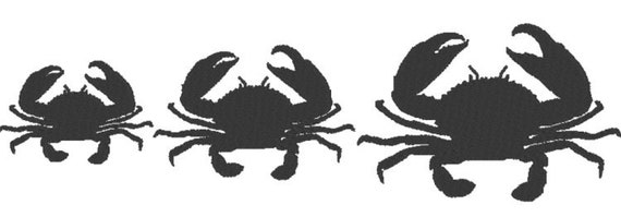 Solid Crab Embroidery Design File Multiple Formats One | Etsy