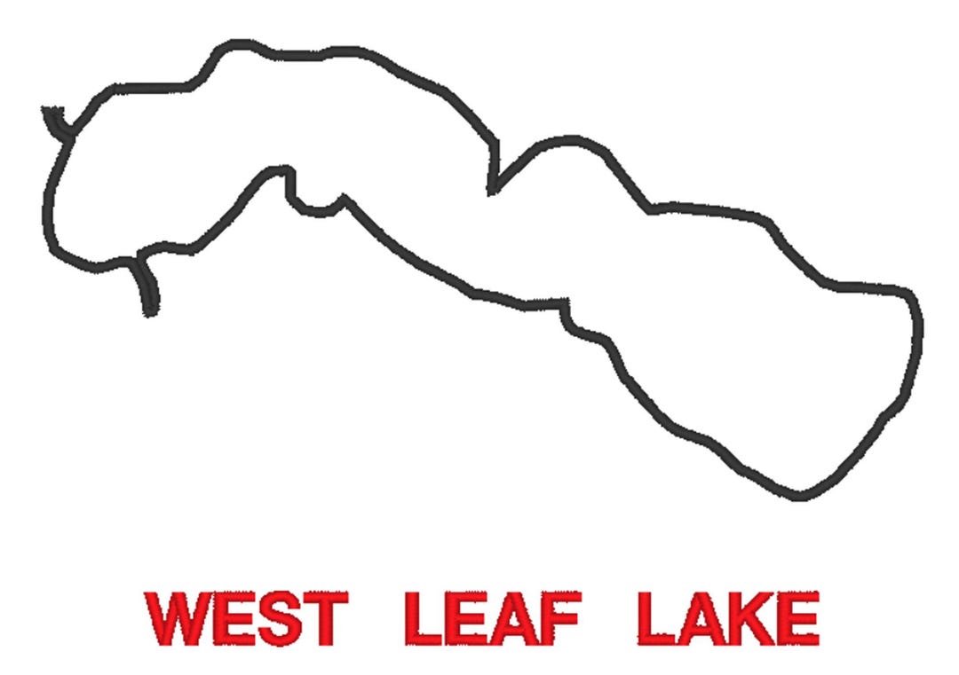Z West Leaf Lake Minnesota - Lake Map - 2 Sizes - Multiple Formats - Etsy