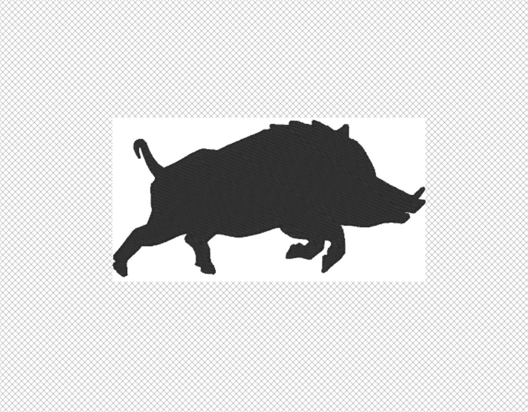 Wild Boar - Wild Pig Embroidery Design File -solid Fill- Multiple ...