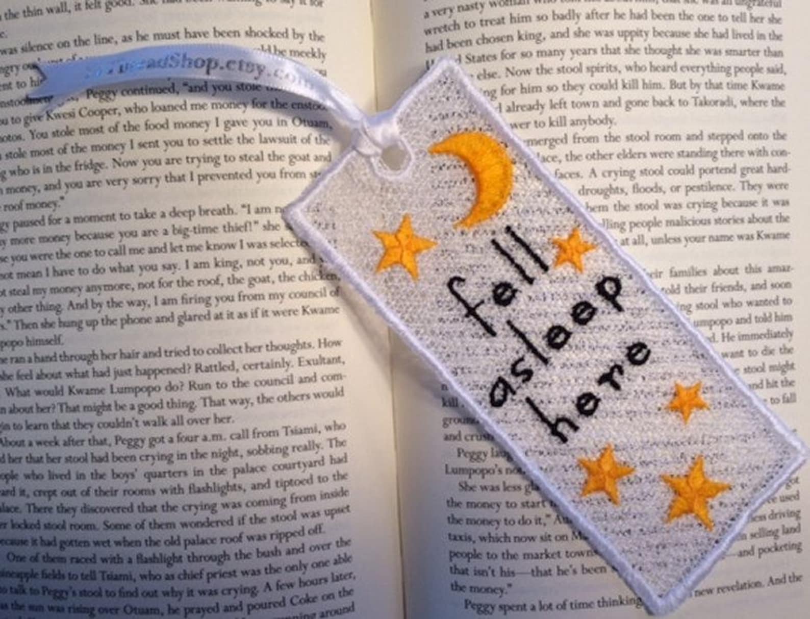 FSL Bookmark Fell Asleep Here Book Lovers Gift FSL - Etsy