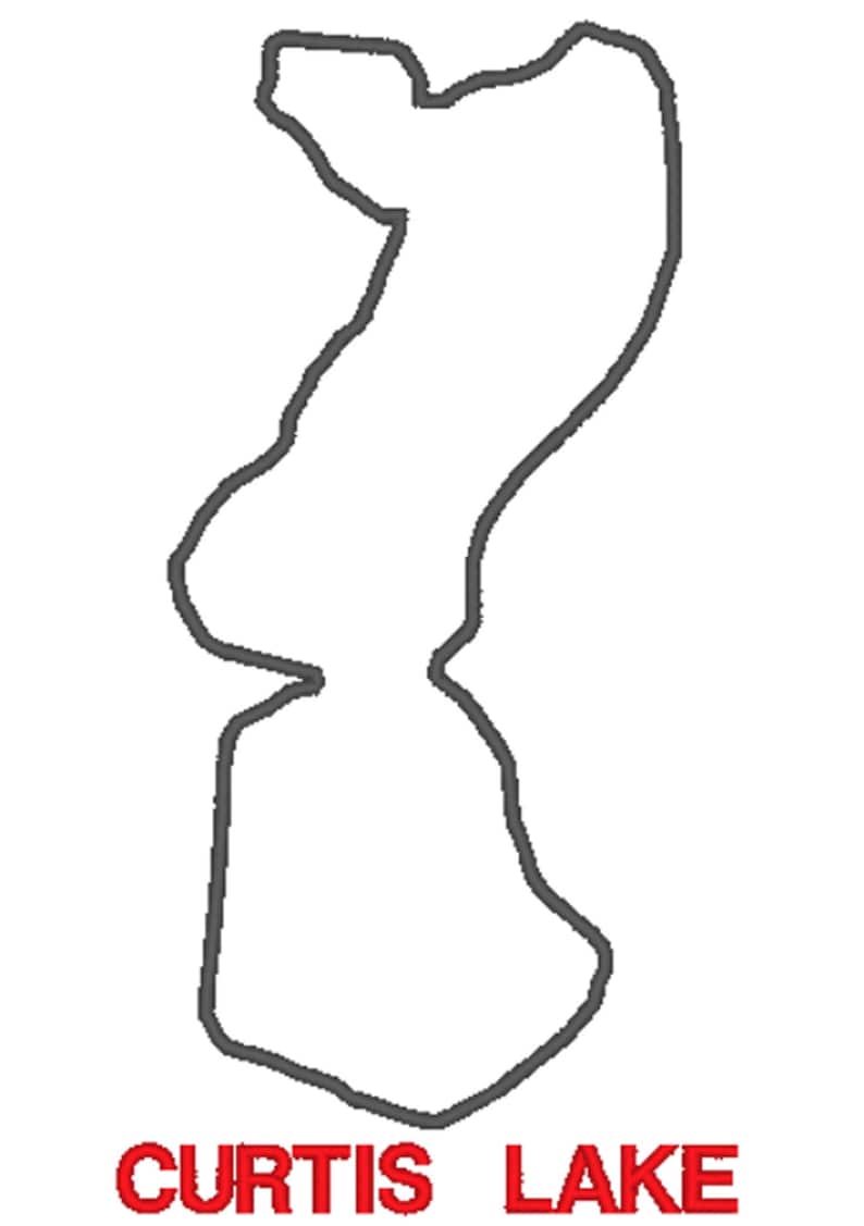 Lake Map Embroidery Design – Satin & Running Stitch (digital Download ...