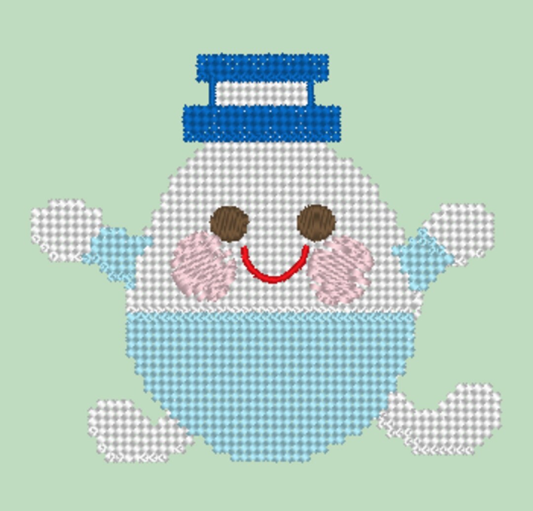 Vintage Humpty Dumpty Machine Embroidery Cross Stitch Design - 4x4 Hoop ...