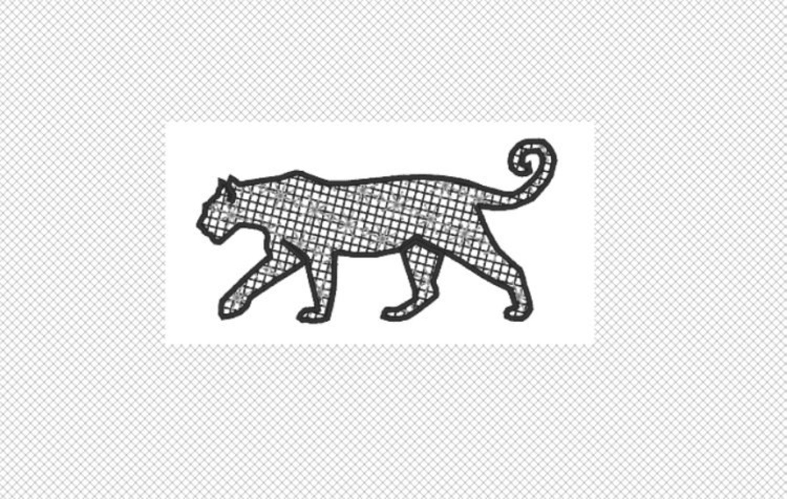 Panther Embroidery Design File multiple formats motif fill | Etsy