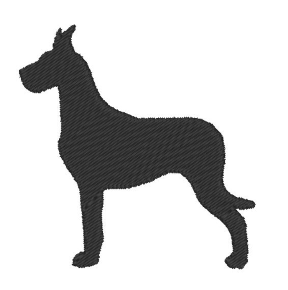 Solid Great Dane Embroidery Design File - Multiple Formats - One Color ...