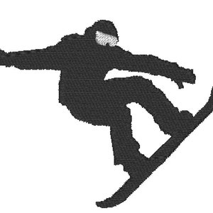 Snowboarder - Embroidery Design File - Instant Download - One Color ...