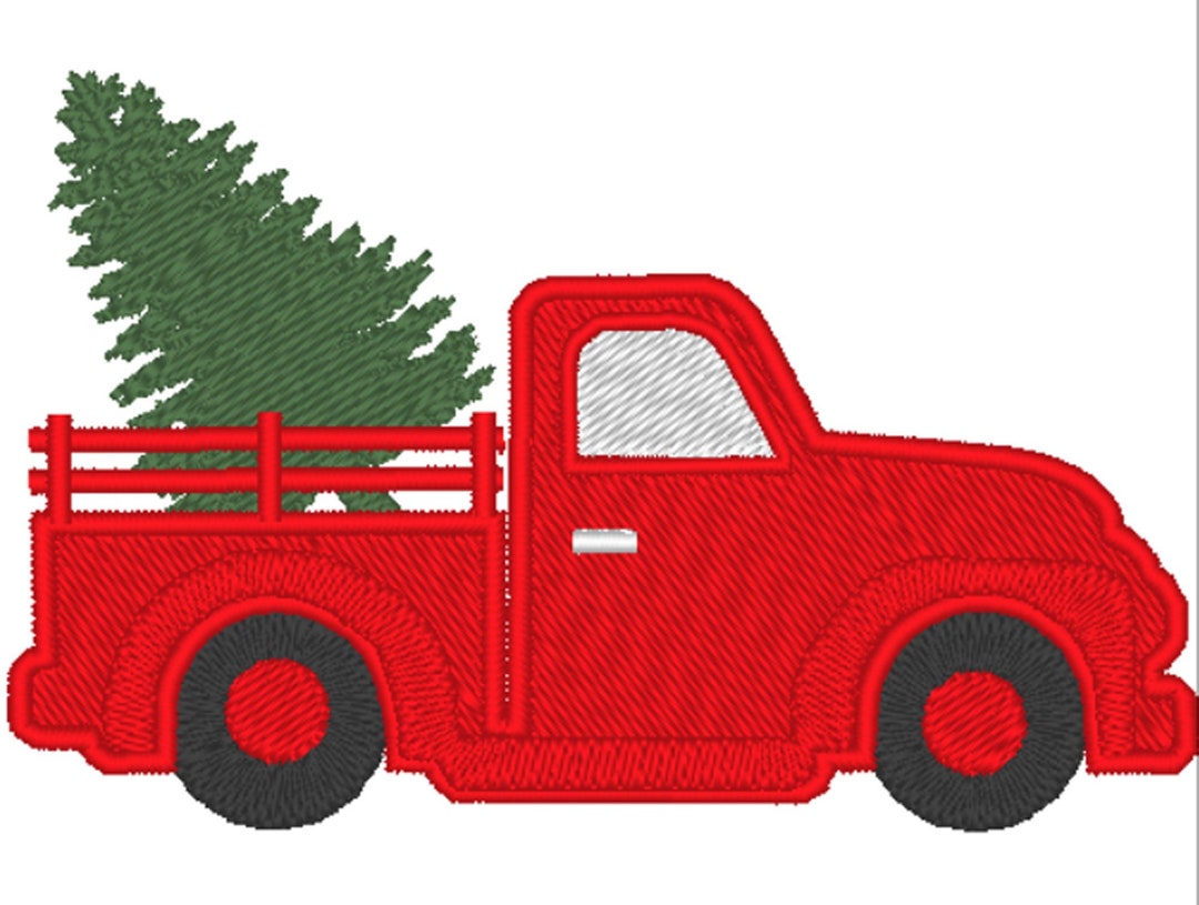 Solid Red Vintage Truck - Multiple Formats -3 Sizes - Instant Download ...