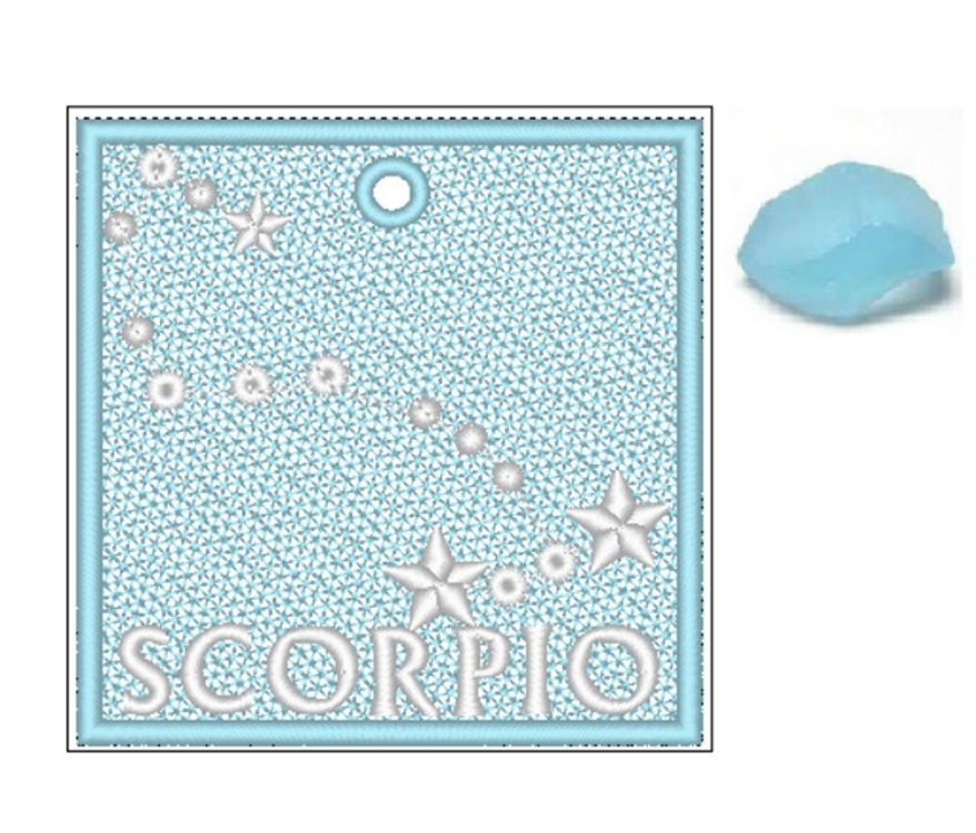 Scorpio Zodiac FSL Bookmark - Book Lovers Gift - FSL - Embroidery ...