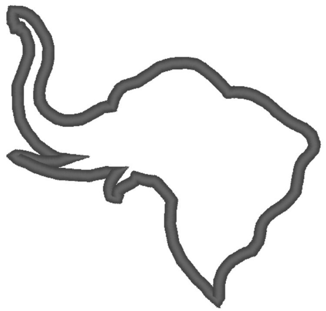 Elephant Head Embroidery Design File -several Variations, Multiple ...