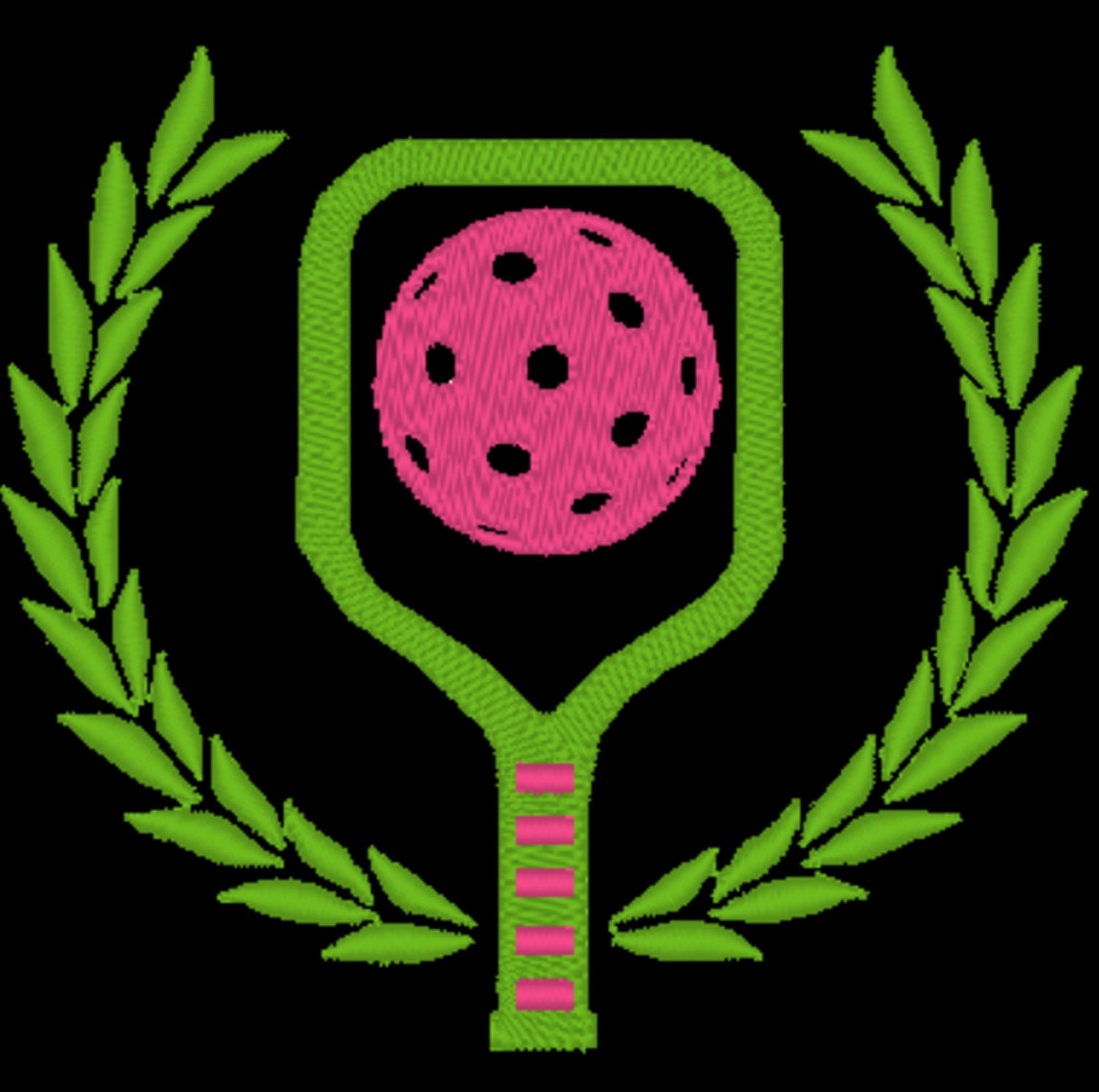Pickleball Embroidery Design - Sized for a 4x4 Hoop, Multiple Formats ...