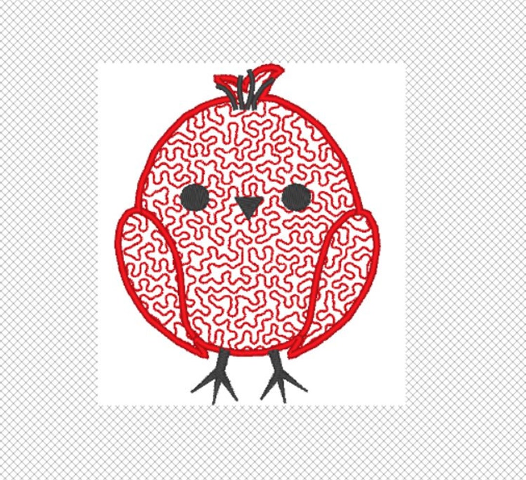 Little Birdie Embroidery Design Instant Download Solid Design and ...